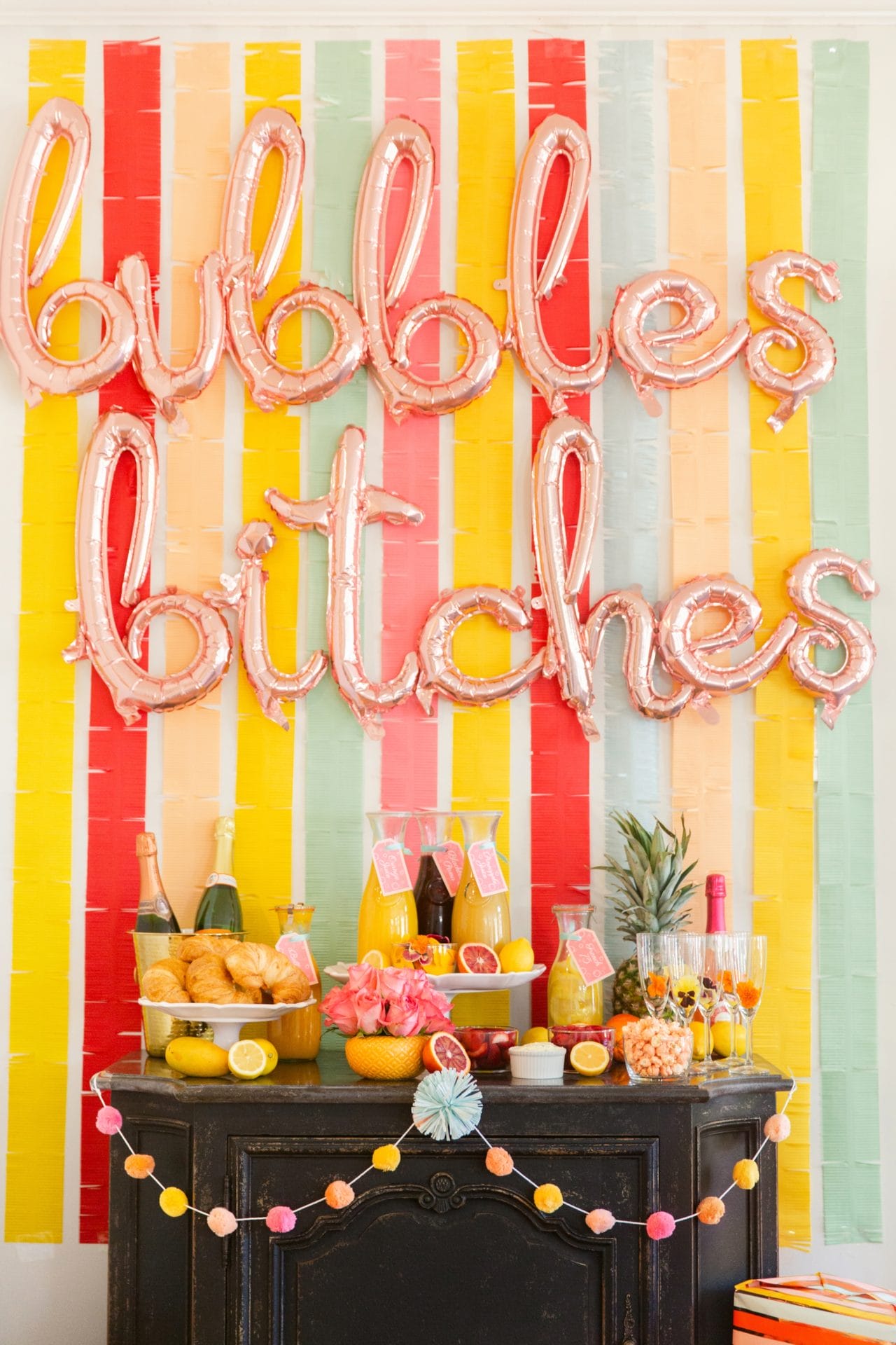 A Fun and Easy Champagne Cocktail Bar | Pretty Together