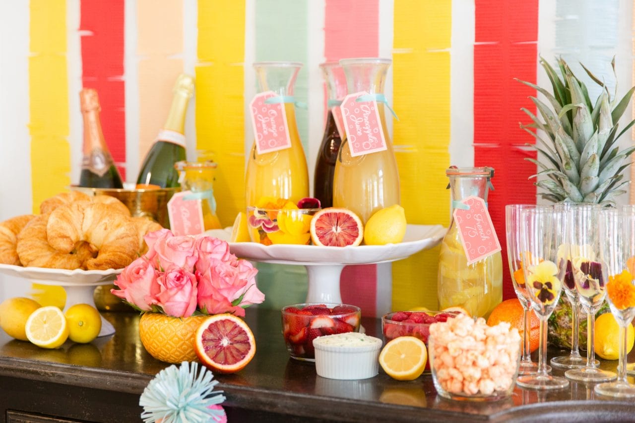 A Fun and Easy Champagne Cocktail Bar | Pretty Together