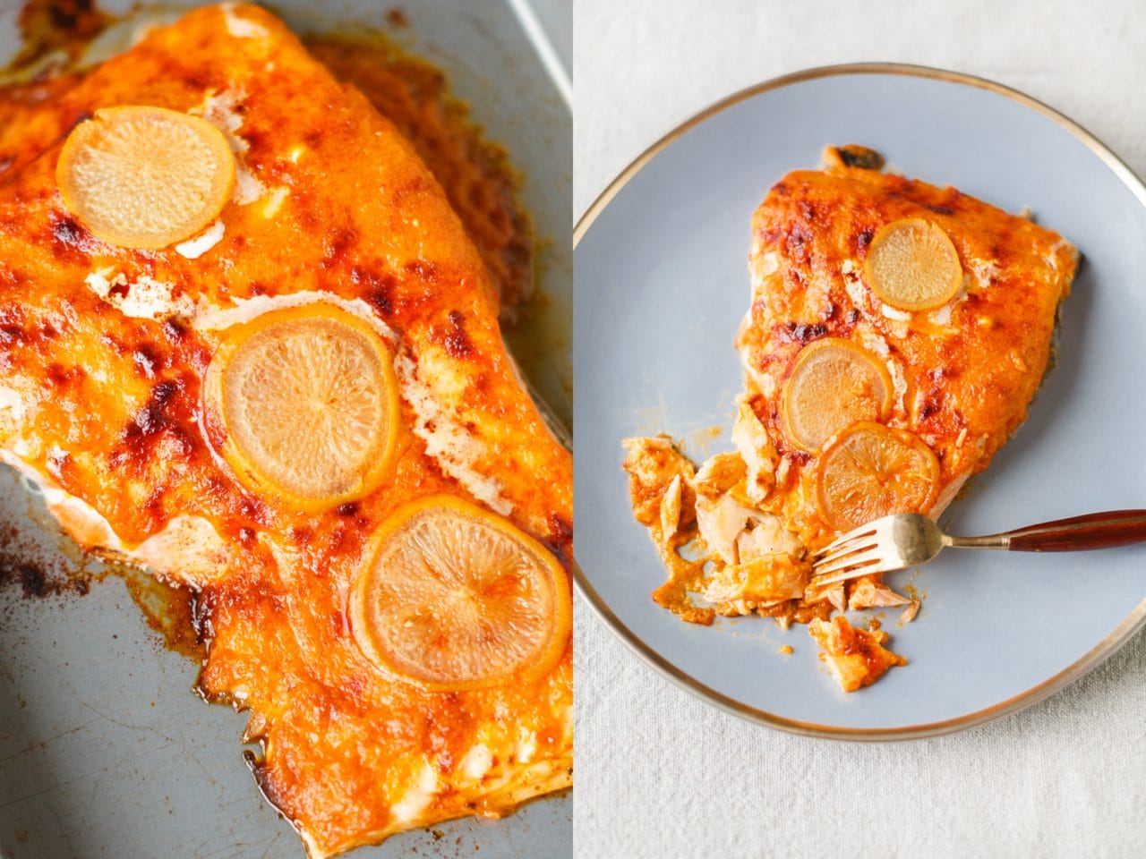 Baked Salmon with Preserved Lemon Paste | Pretty Together