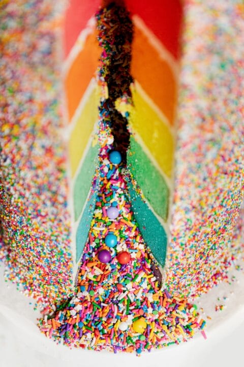 HOW TO MAKE A RAINBOW EXPLOSION CAKE | Pretty Together