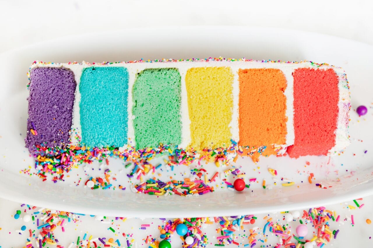 HOW TO MAKE A RAINBOW EXPLOSION CAKE | Pretty Together