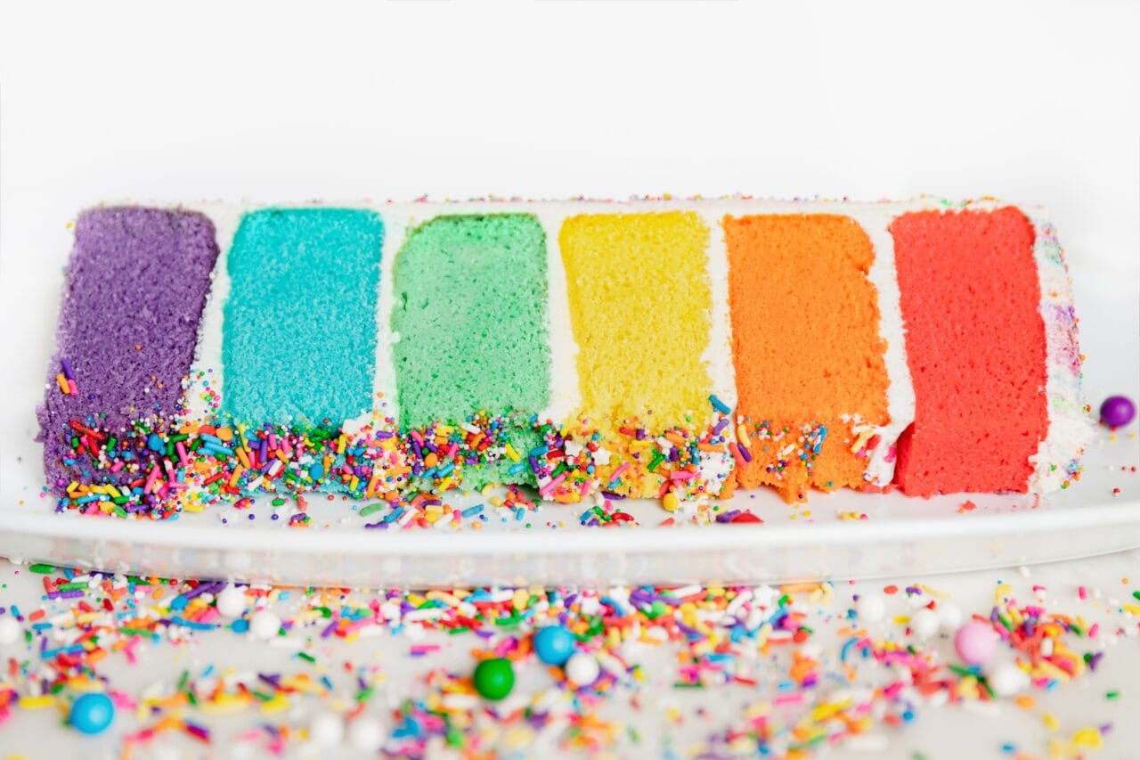 HOW TO MAKE A RAINBOW EXPLOSION CAKE | Pretty Together