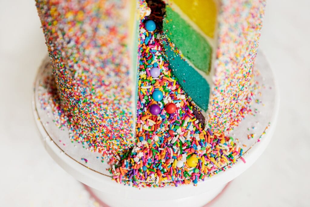 HOW TO MAKE A RAINBOW EXPLOSION CAKE | Pretty Together