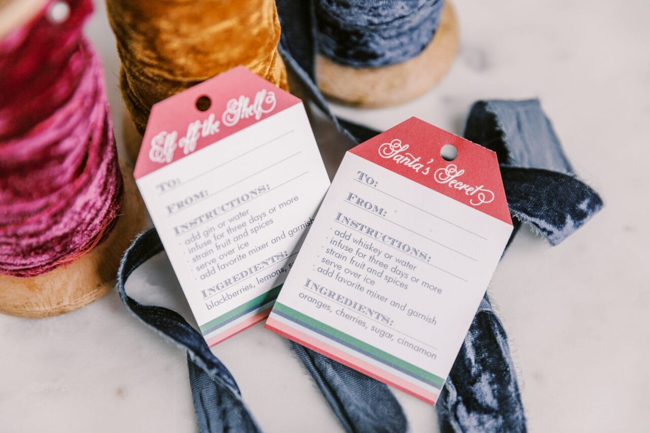 Cocktail Infusion Instruction Tags | Pretty Together