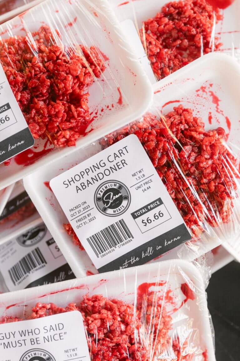 RICE KRISPIE “RAW MEAT” HALLOWEEN TREATS | Pretty Together